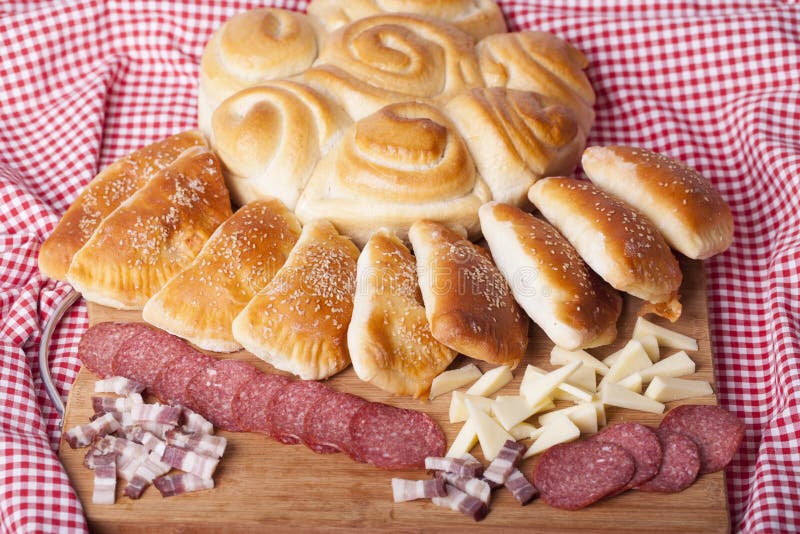 Domestic Pancerote Savory Breakfast Stock Photo - Image of pizza ...