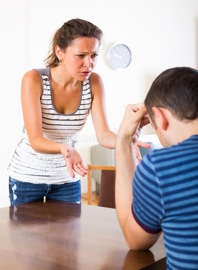Domestic Quarrel between Spouses Stock Image - Image of broken ...