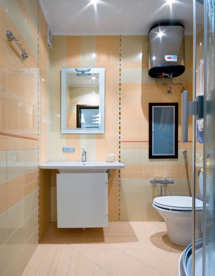 Domestic room interior stock photo. Image of metal, orange - 10752496