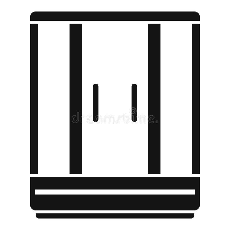 Domestic Shower Cabin Icon Simple Vector. Room Bath Stock Vector ...