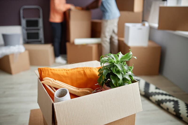 Domestic Things Packing in Boxes Stock Image - Image of indoors ...