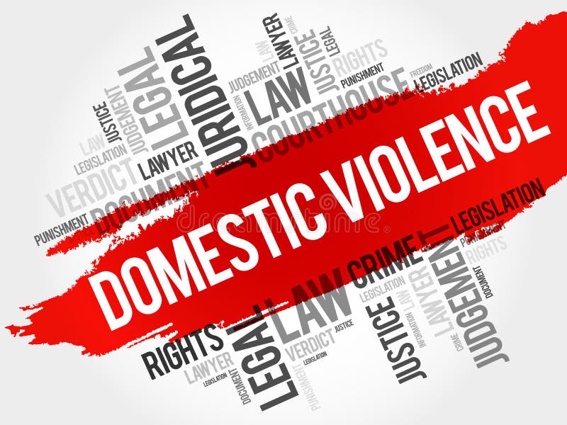 Domestic Violence Word Cloud Stock Illustration - Illustration of judge ...