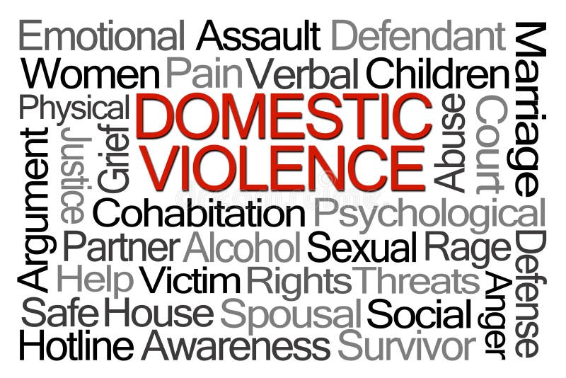 Domestic Violence Word Cloud Stock Illustration - Illustration of ...