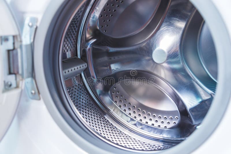 Domestic Washing Machine Inside View Stock Image - Image of water ...