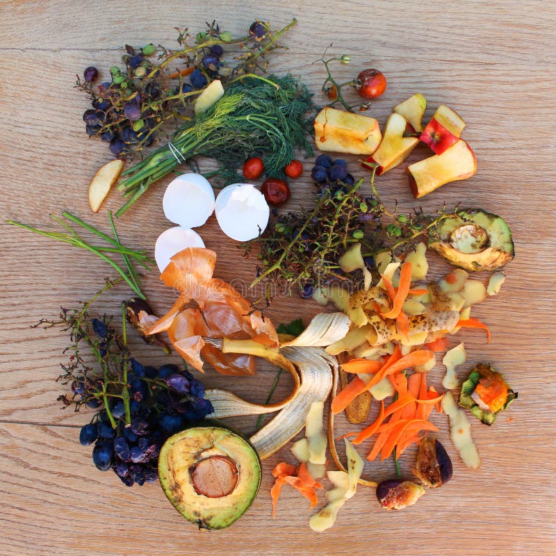 Domestic Waste for Compost from Fruits and Vegetables Stock Photo ...