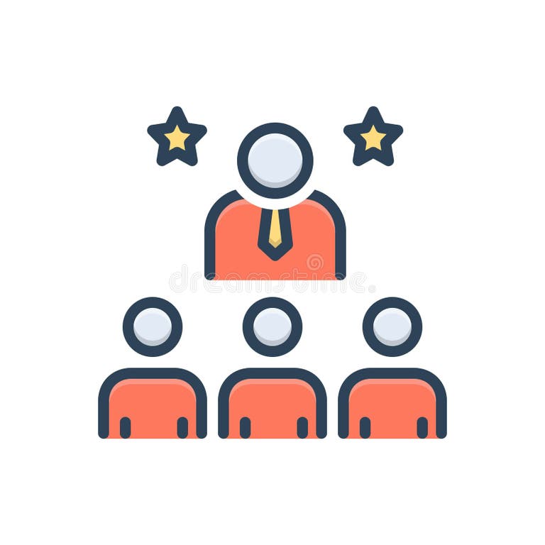 Color Illustration Icon for Dominant, Assertive and Commanding Stock ...