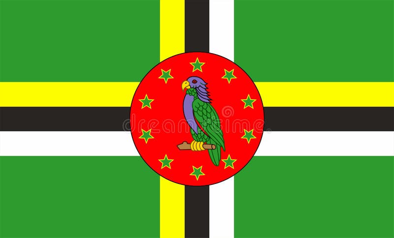 Dominica Flag Design Vector Stock Vector - Illustration of emblem ...