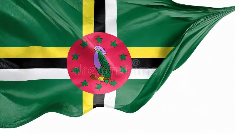 Dominica Flag stock illustration. Illustration of wave - 300079093