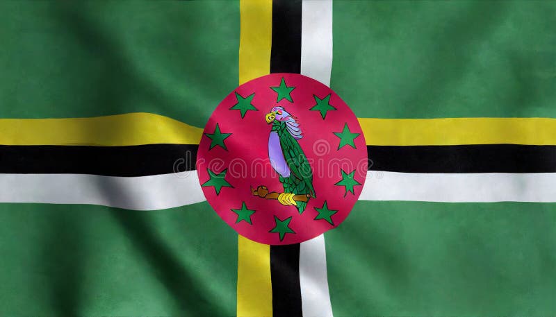 Dominica Flag stock illustration. Illustration of yellow - 300079134