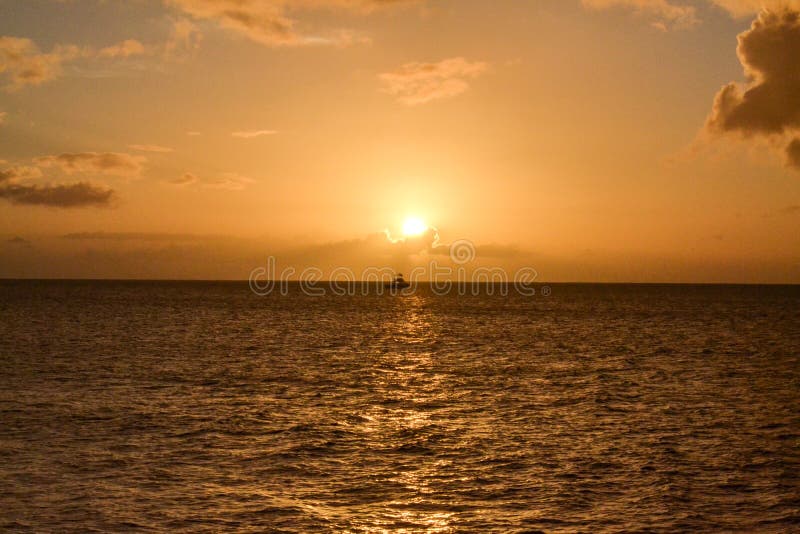 Dominica Island Sunset stock photo. Image of abstract - 88936056