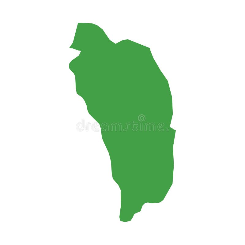 Dominica Map Boundary stock illustration. Illustration of outline ...