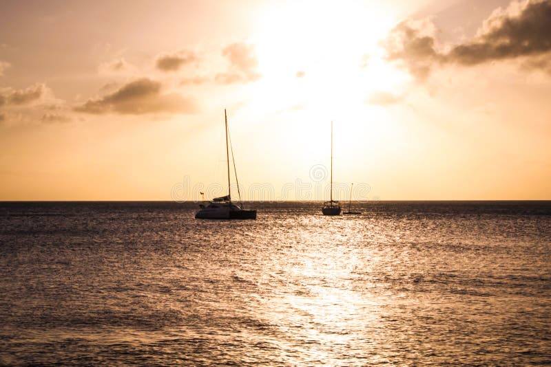 Dominica Sunset Landscape stock image. Image of grenada - 91449811
