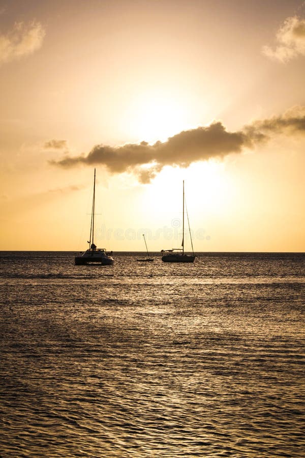 Dominica Sunset Landscape stock photo. Image of landscape - 91449858