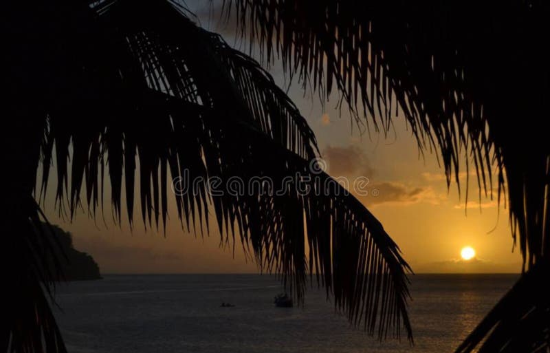 Dominica Sunset stock image. Image of cool, life, island - 88597047