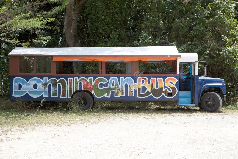 Dominican bus editorial photography. Image of america - 24455812