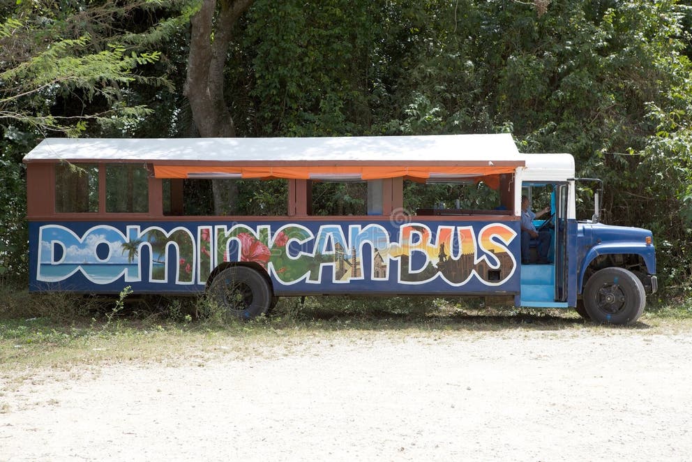 Dominican bus editorial photography. Image of america - 24455812