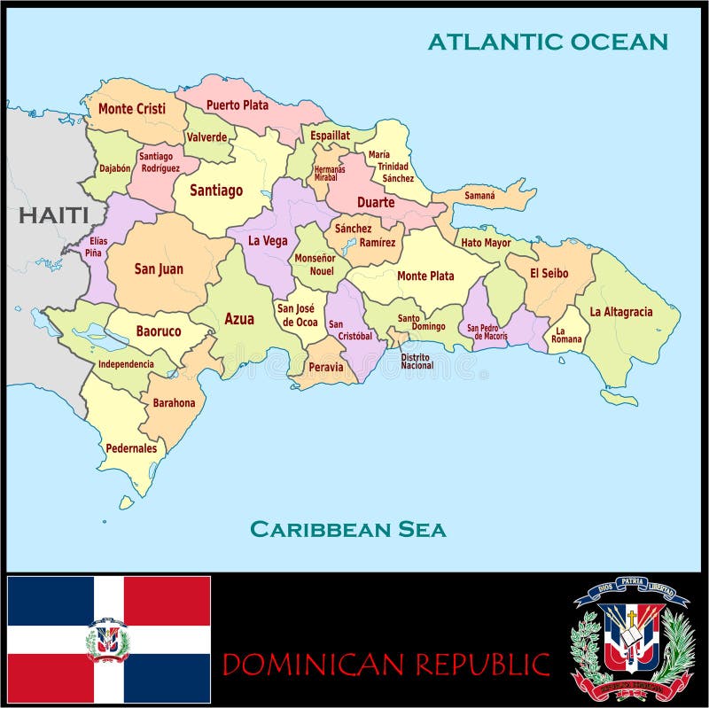 Dominican Republic Administrative Divisions Stock Illustration ...