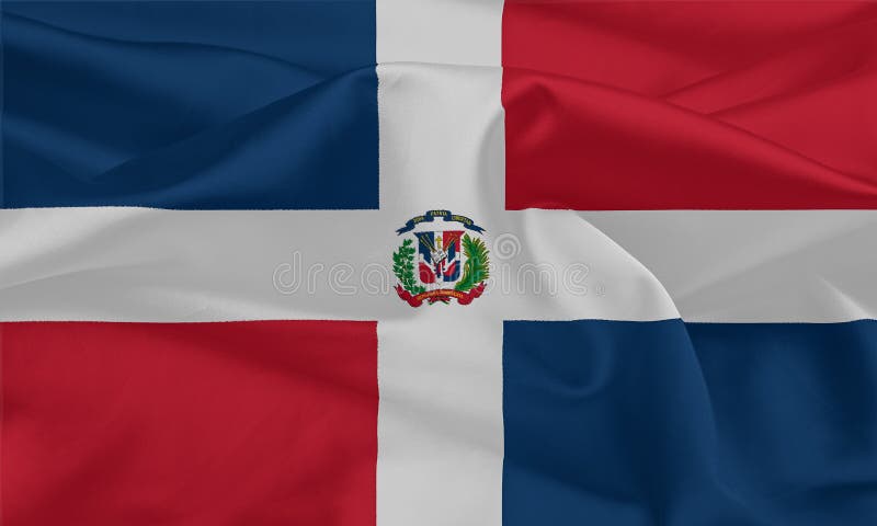 Dominican Republic Flag Design 3 Stock Illustration - Illustration of ...