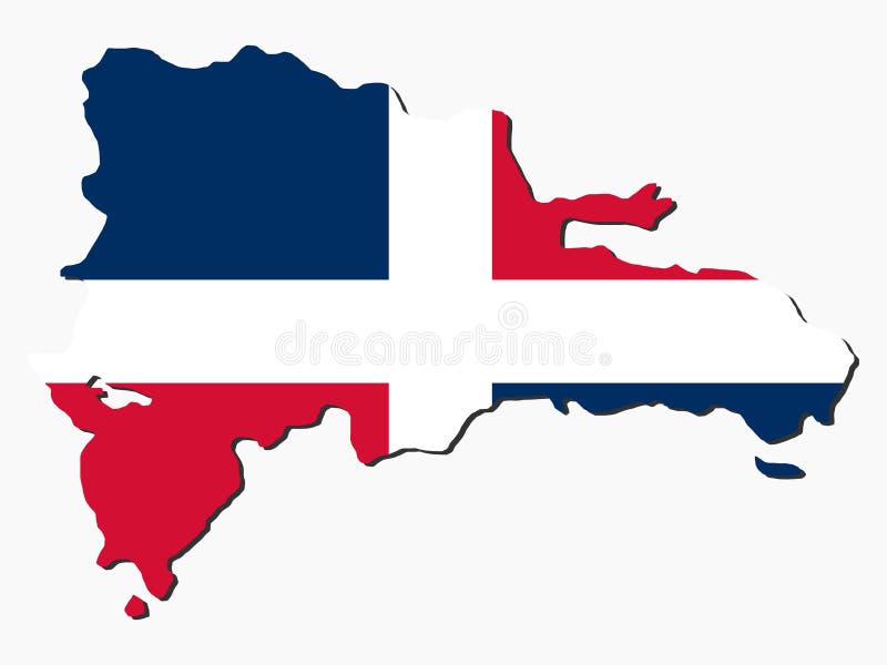 Dominican Republic Map Flag Stock Vector - Illustration of country ...