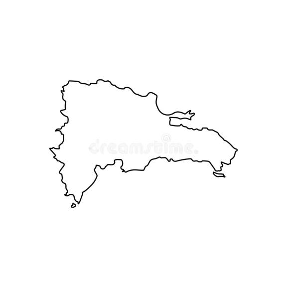 Dominican Republic Map Icon Stock Vector - Illustration of dominican ...