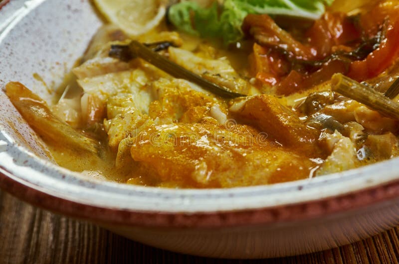 Dominican-Style Coconut Cod Stew Stock Image - Image of onion, fish ...
