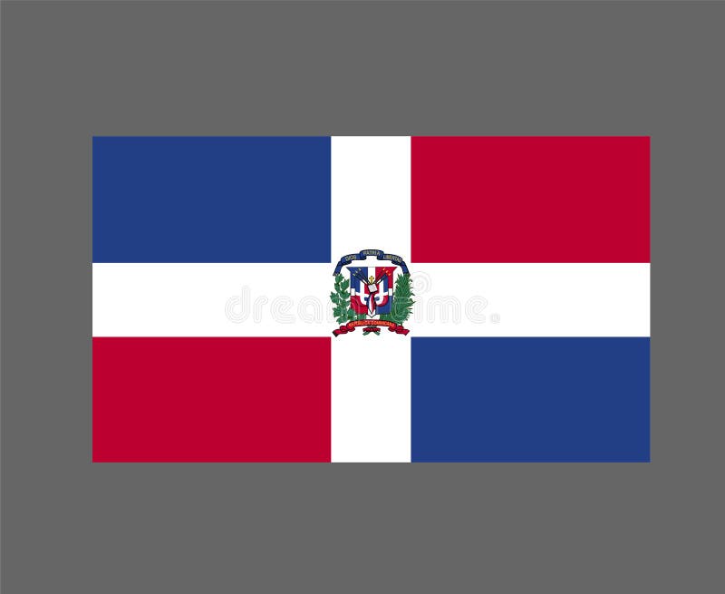 Dominican Republic Flag National North America Emblem Symbol Stock ...