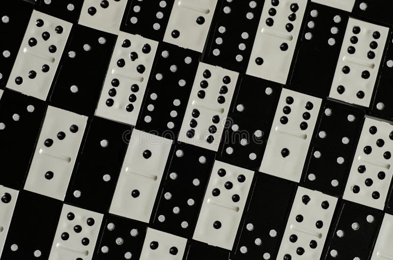 Domino Black and White Top View Stock Photo - Image of block, game ...