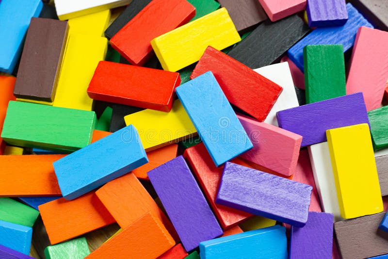 The Domino Colour Close Up Image on White Background Stock Photo ...