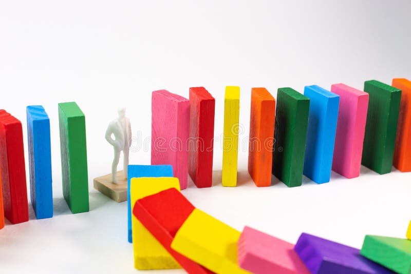 The Domino Colour Close Up Image on White Background Stock Image ...