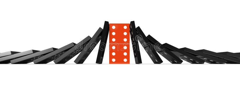 Domino effect stock illustration. Illustration of motion - 4433329