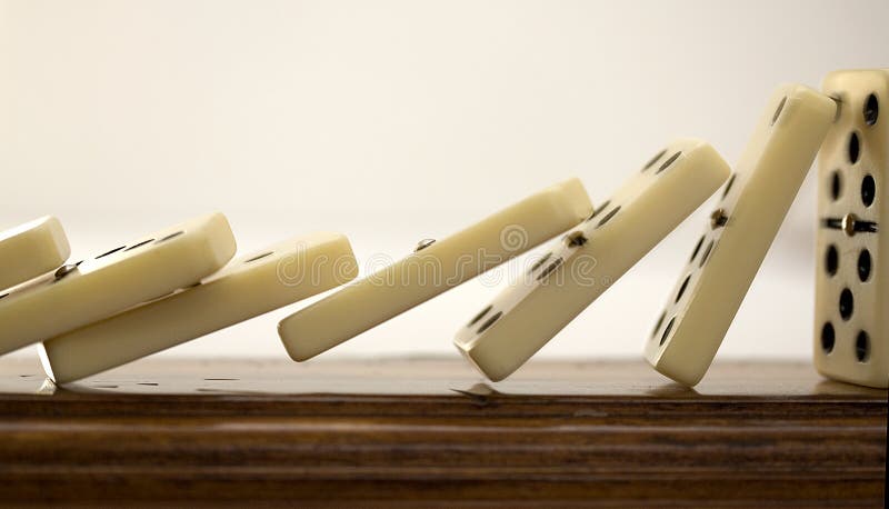 Falling dominos stock photo. Image of rectangle, domino - 7070830