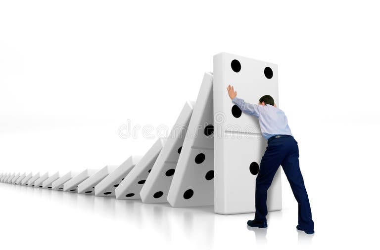 Domino effect stock illustration. Illustration of isolated - 7186890