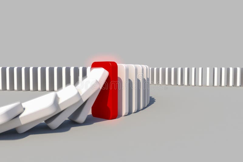 Domino effect stock illustration. Illustration of signal - 98601875
