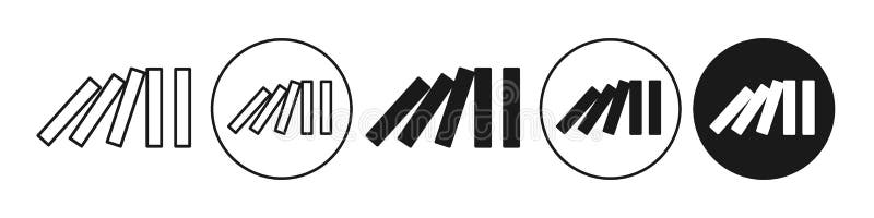 Domino Effect Icon Vector Set Collection for Web Stock Vector ...