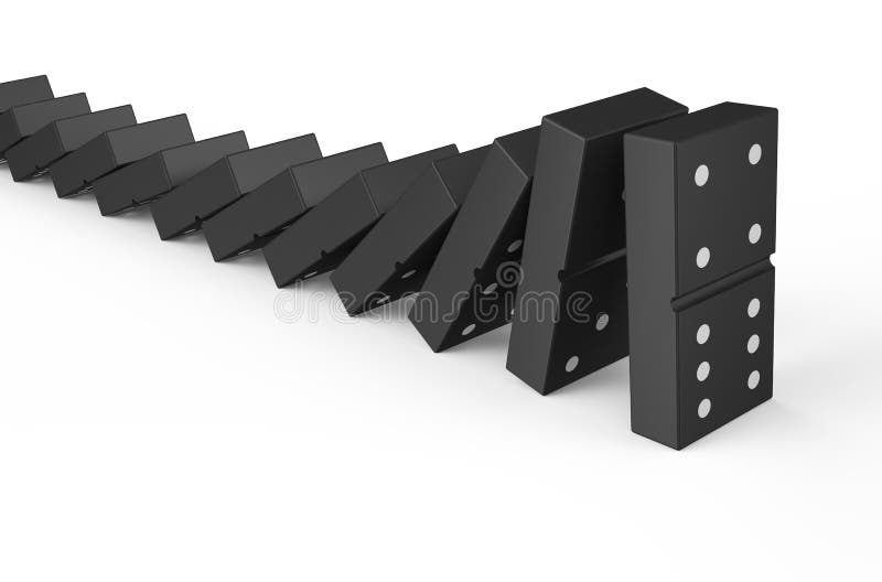 Domino effect 2 stock illustration. Illustration of concept - 53827149
