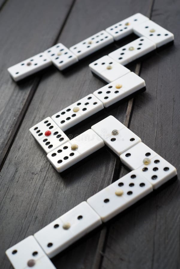 Domino game chips stock image. Image of table, strategies - 80875101