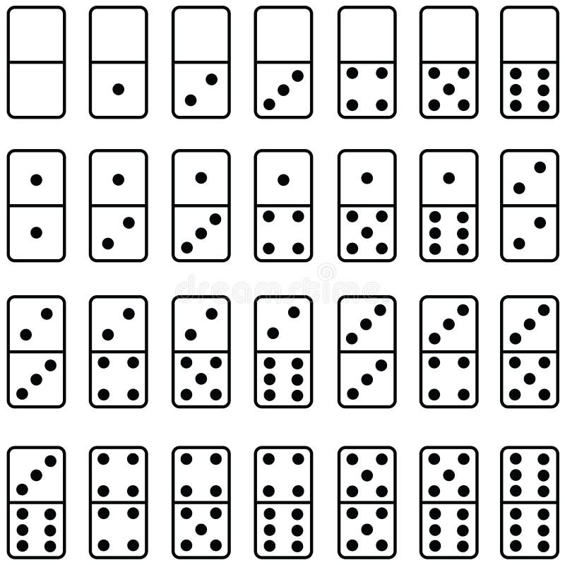 Domino icon set stock vector. Illustration of graphic - 120563410