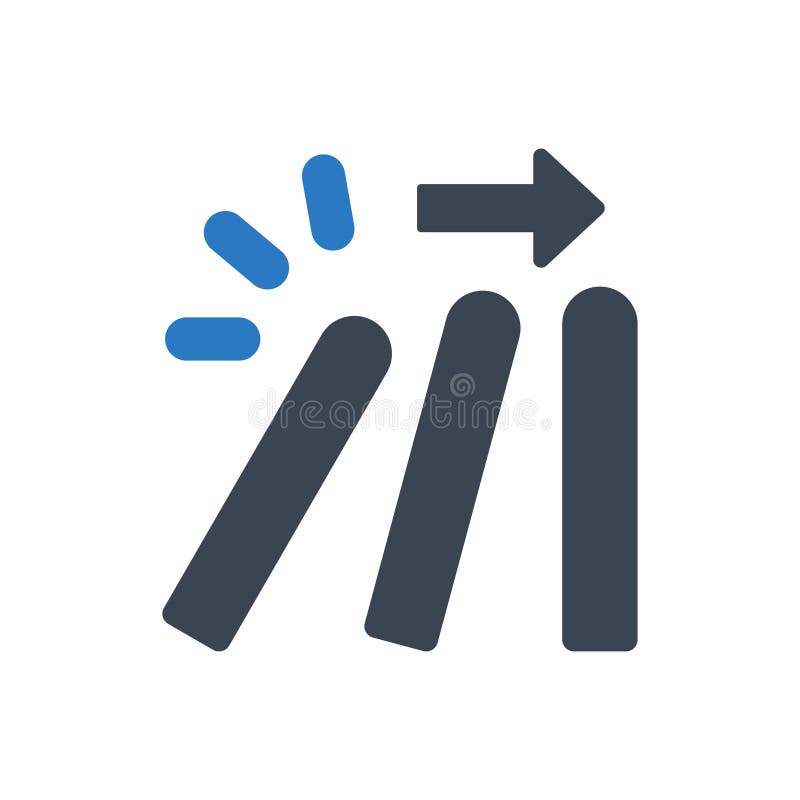 Domino impact icon stock vector. Illustration of domino - 262612034