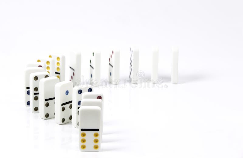 Domino Isolated on White Background Stock Image - Image of game ...