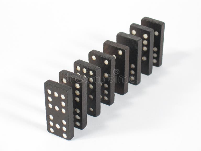 Domino Row Top stock photo. Image of pack, spots, wooden - 17484