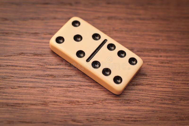 Dominoes - double 5 five stock image. Image of game, games - 47147049