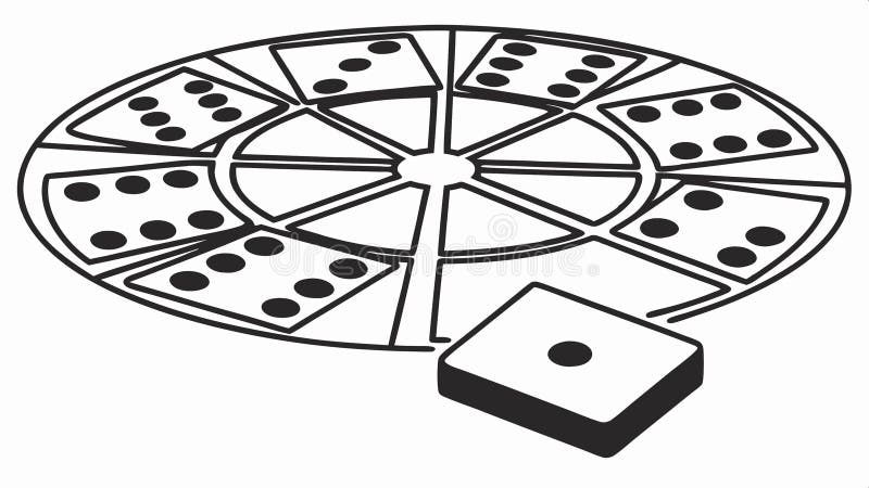 Domino Tiles Design, Game and Puzzle Elements Vector Design Generative ...