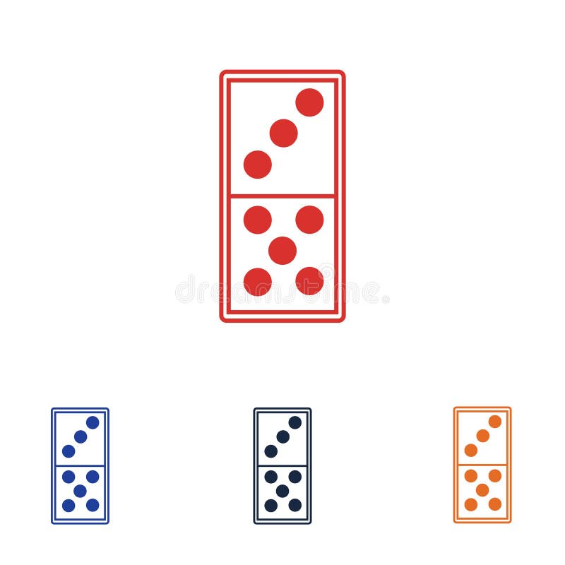 Domino stock vector. Illustration of black, white, change - 183804056