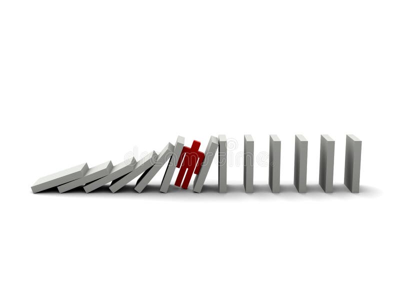 Dominoes Chain Reaction stock illustration. Illustration of reaction ...