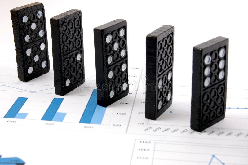 Dominoes on chart stock photo. Image of chart, diagram - 6559294