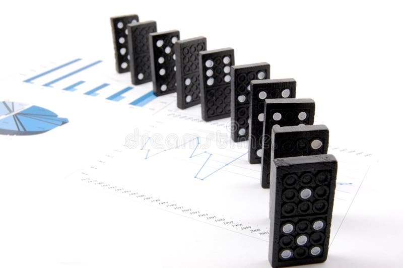 Dominoes on chart stock photo. Image of graph, chart, figure - 6674296