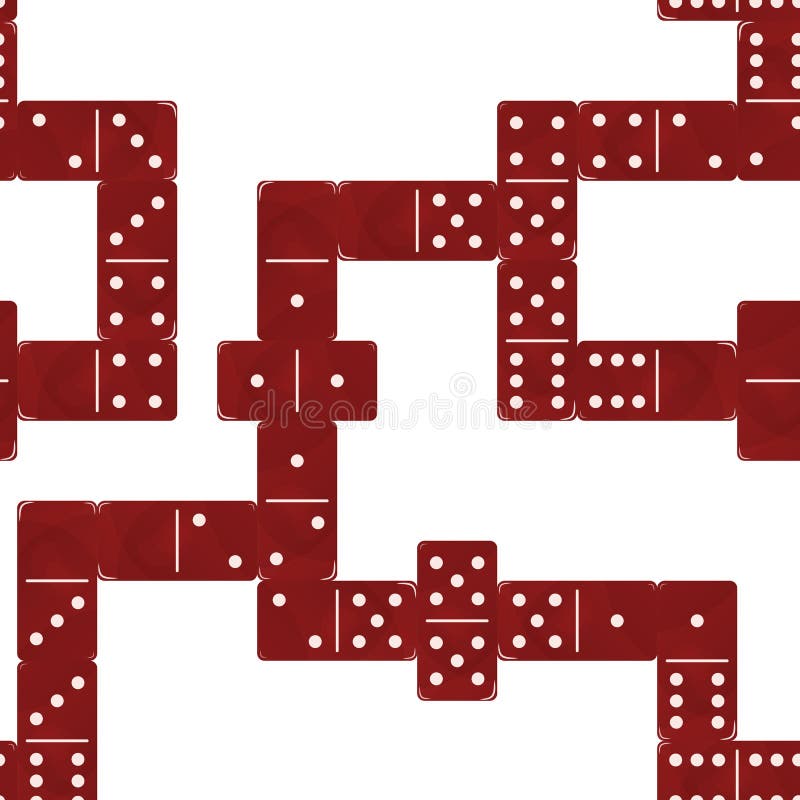 Dominoes Seamless Pattern Background. Stock Vector - Illustration of ...