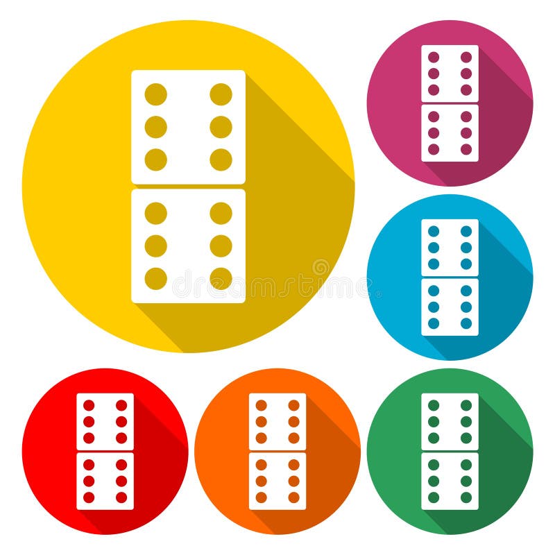 Dominoes vector icons set stock vector. Illustration of motion - 164443297