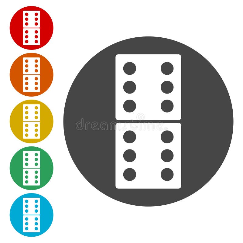 Dominoes Vector Icons Set - Illustration Stock Vector - Illustration of ...