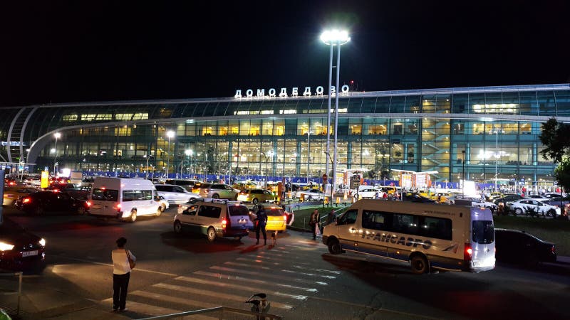 Domodedovo airport editorial stock image. Image of evening - 77167689
